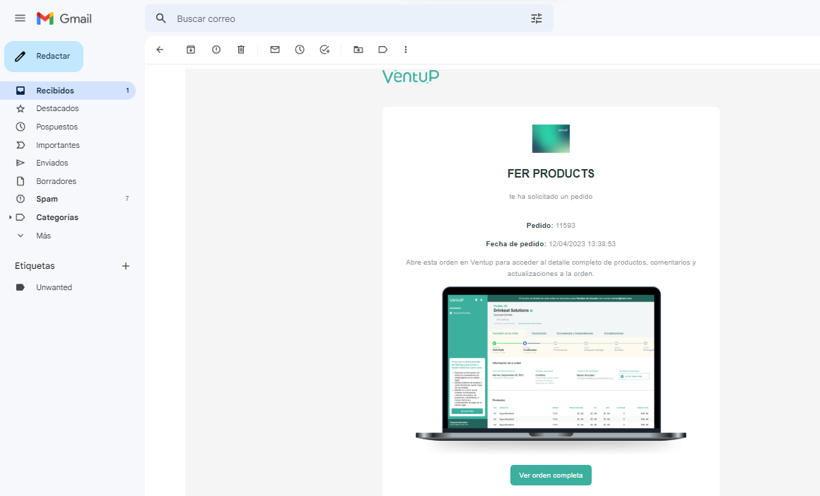 Vista Invitado Ventup